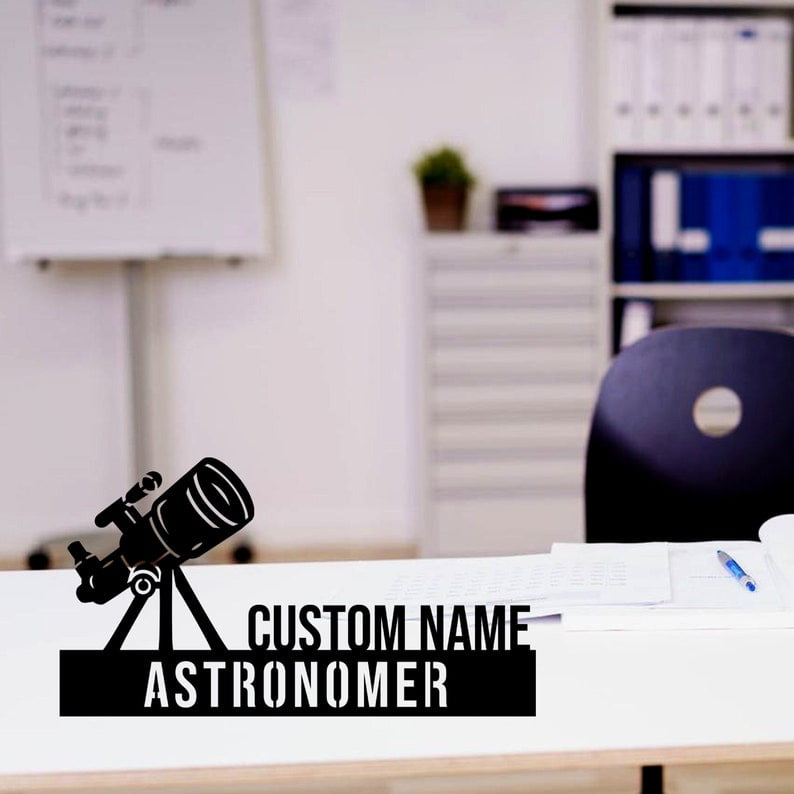 Handmadetneonsign Astronomer Metal Nameplate, Astronomer Desk Nameplate ...