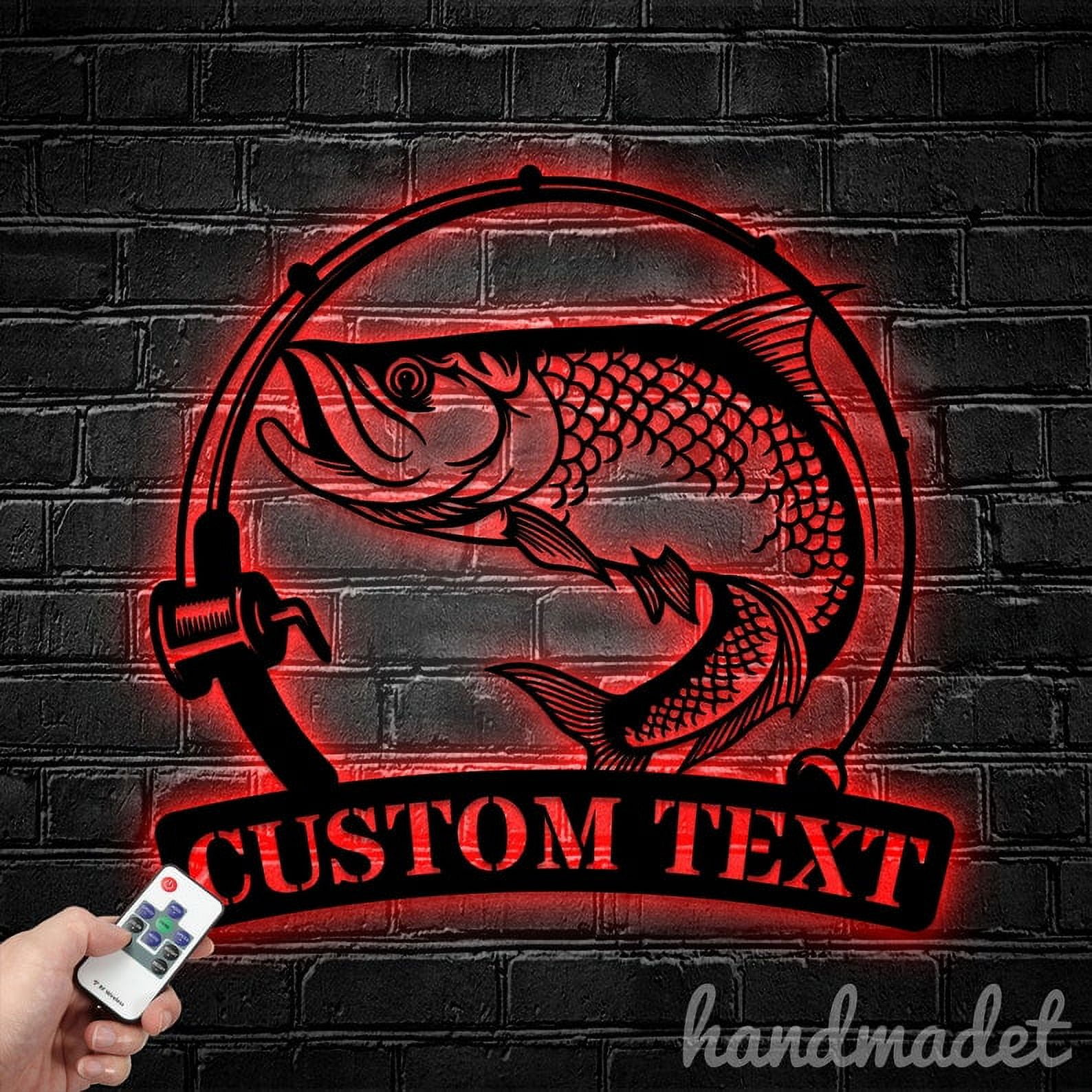 Handmadetneonsign Atlantic Tarpon Metal Wall Art Light, Fish Metal Sign ...