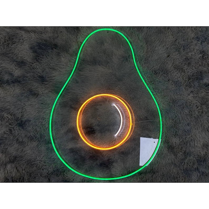 Handmadetneonsign Avocado Wall Art, Avocado Fruit Wall Decor, Avocado ...