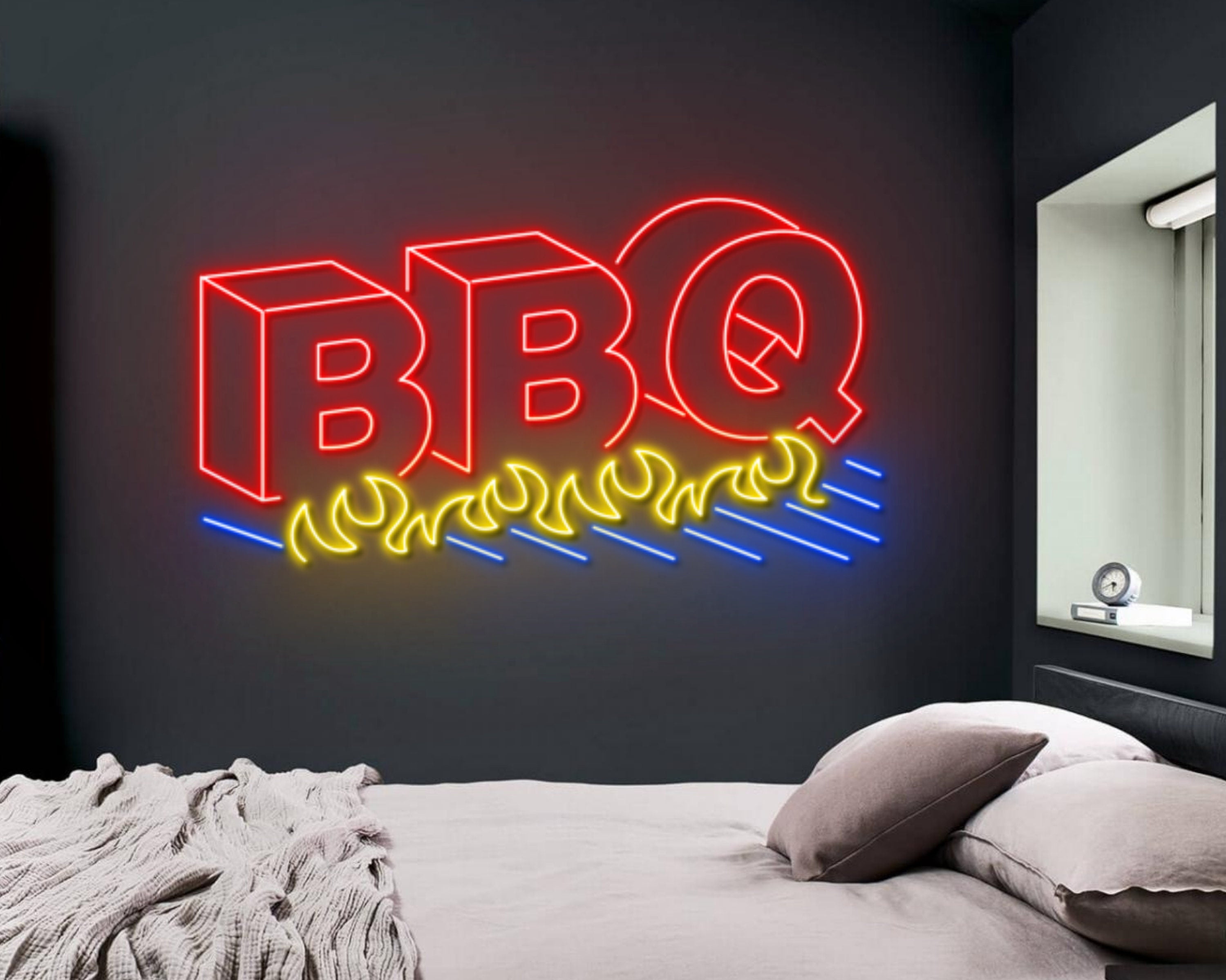 Handmadetneonsign BBQ party Neon Sign, Grilled party Neon Sign, Custom ...