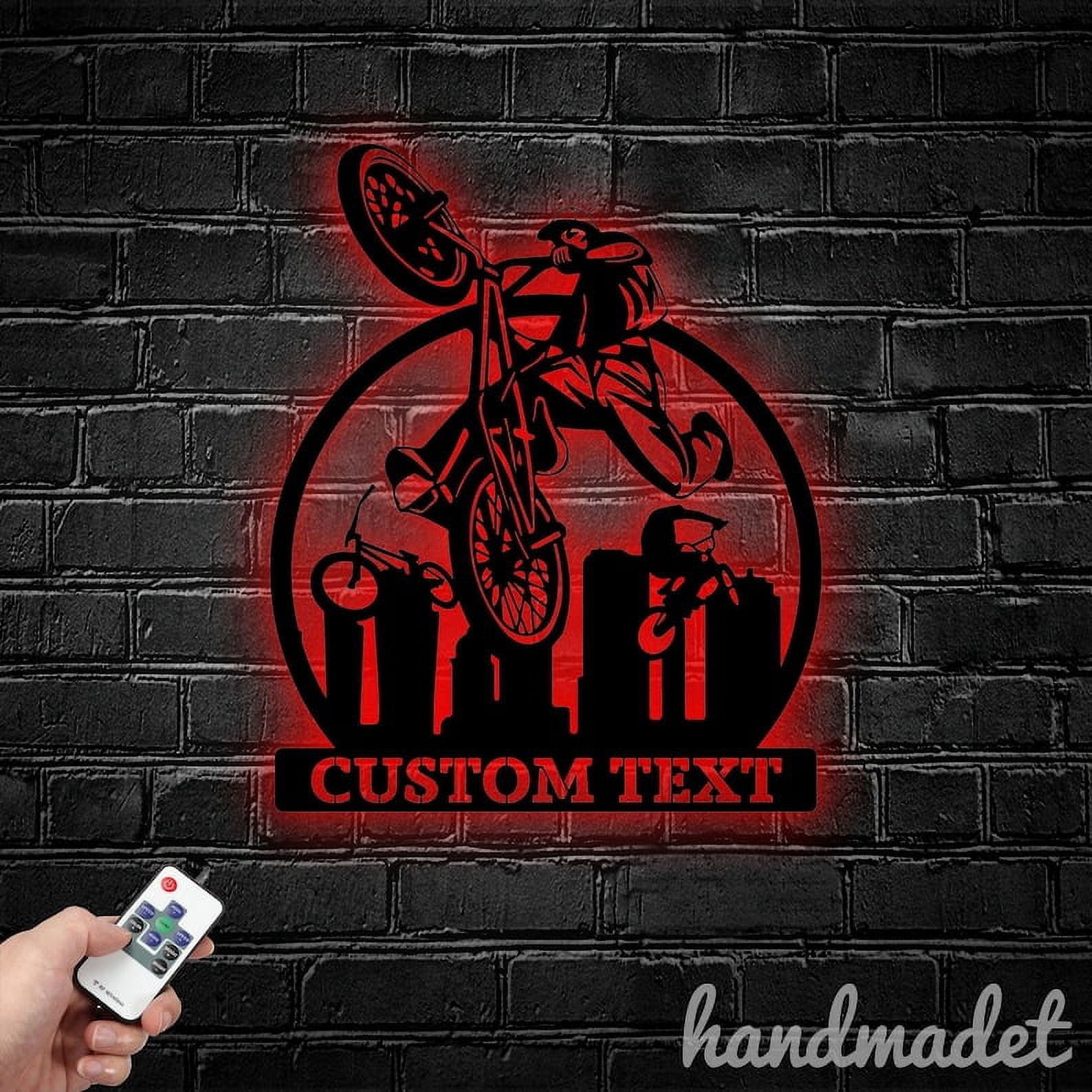 Handmadetneonsign BMX Freestyle Metal Wall Art Light, BMX Bike Metal ...