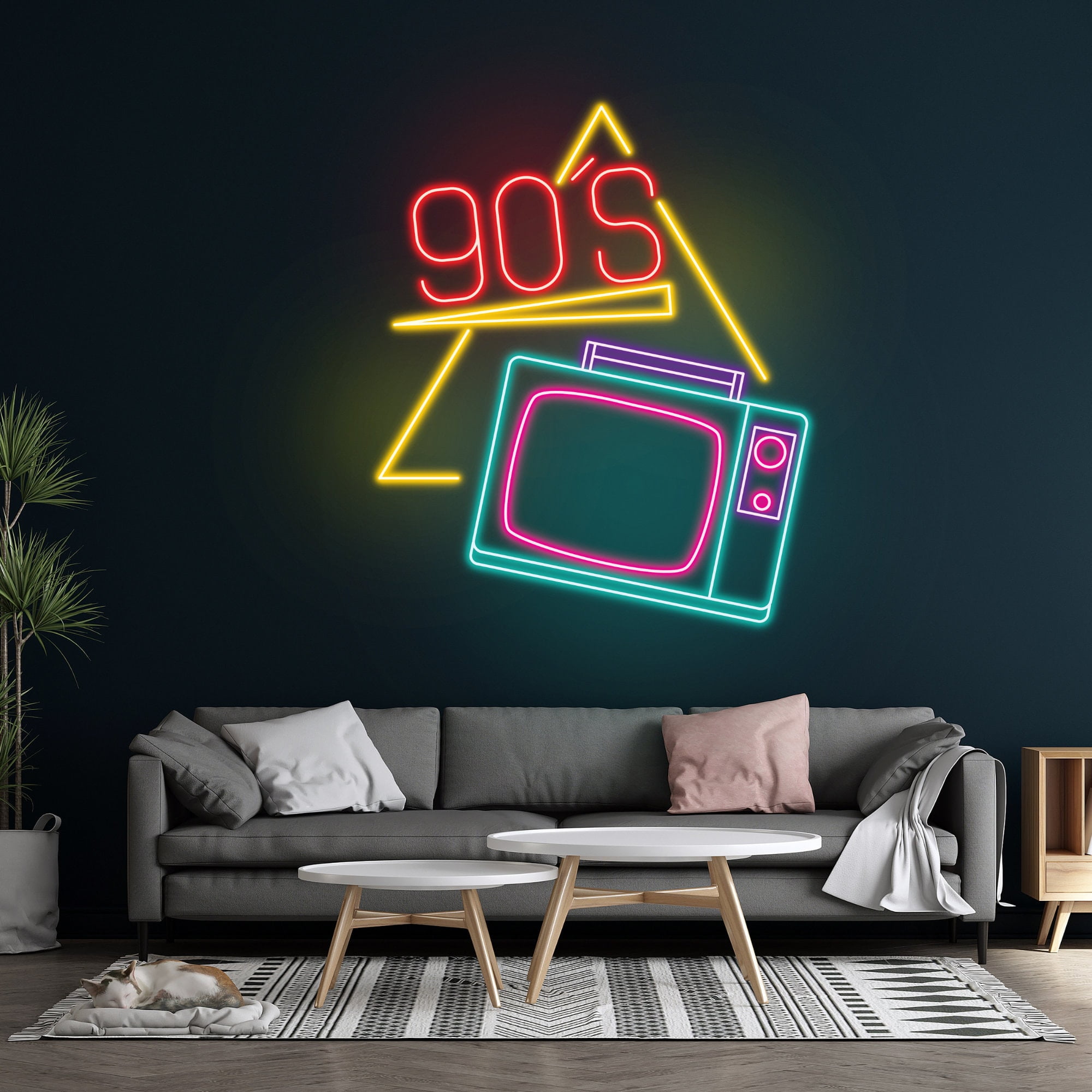 Handmadetneonsign Back To The 90s Neon Led Sign, Retro Neon Sign, Wall ...