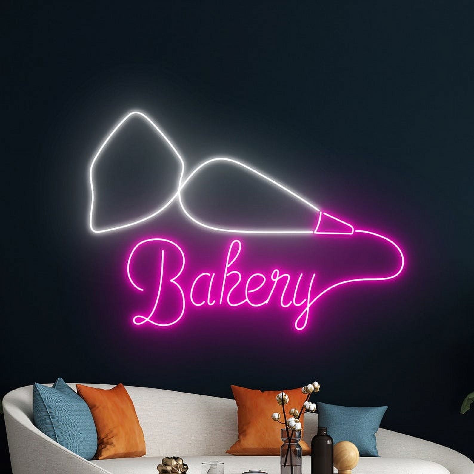 Handmadetneonsign Bakery Neon Sign, Icing Bag Neon Light, Open Bakery ...