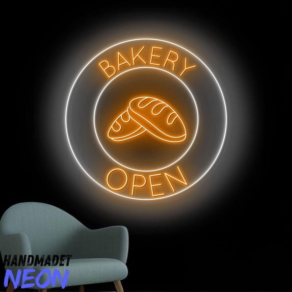 Handmadetneonsign Bakery Open Neon Sign, Bread Bakery Led Sign, Bread ...