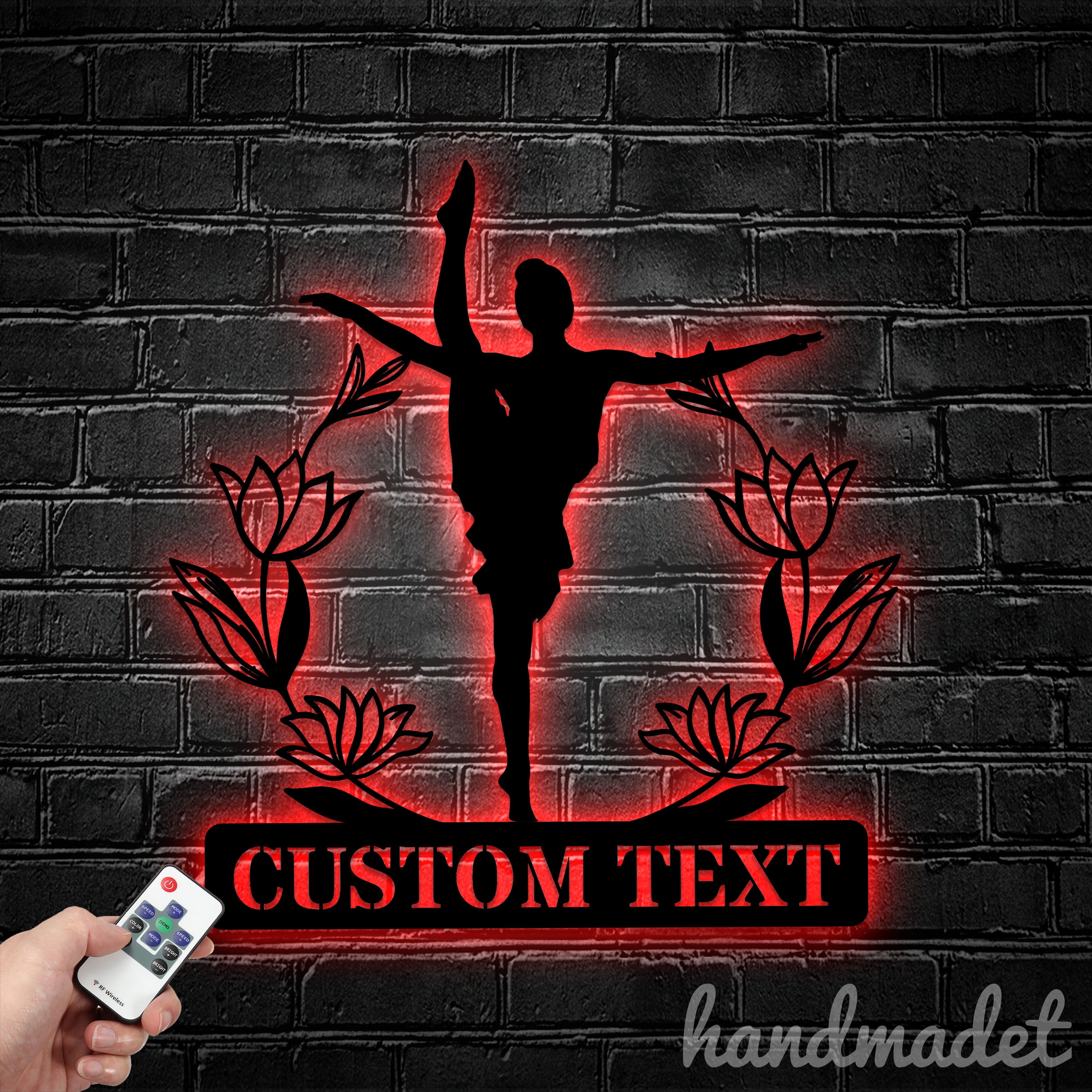 Handmadetneonsign Ballerina Dance Metal Wall Art Light, Dancing Metal ...
