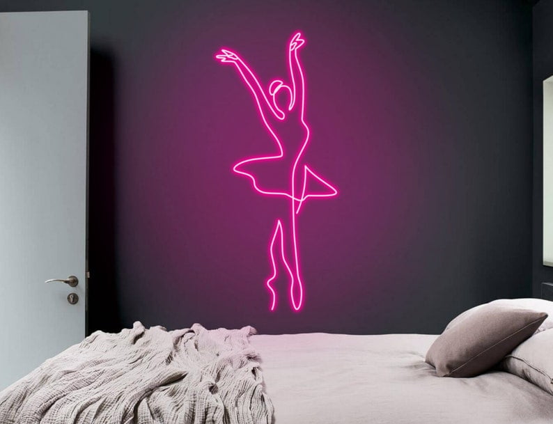 Handmadetneonsign Ballet Dancer Neon Sign, Ballet Dance Neon, Custom ...