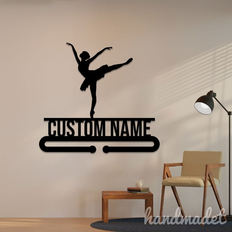 Handmadetneonsign Ballet Medal Hanger, Athlete Metal Sign Wall Decor ...