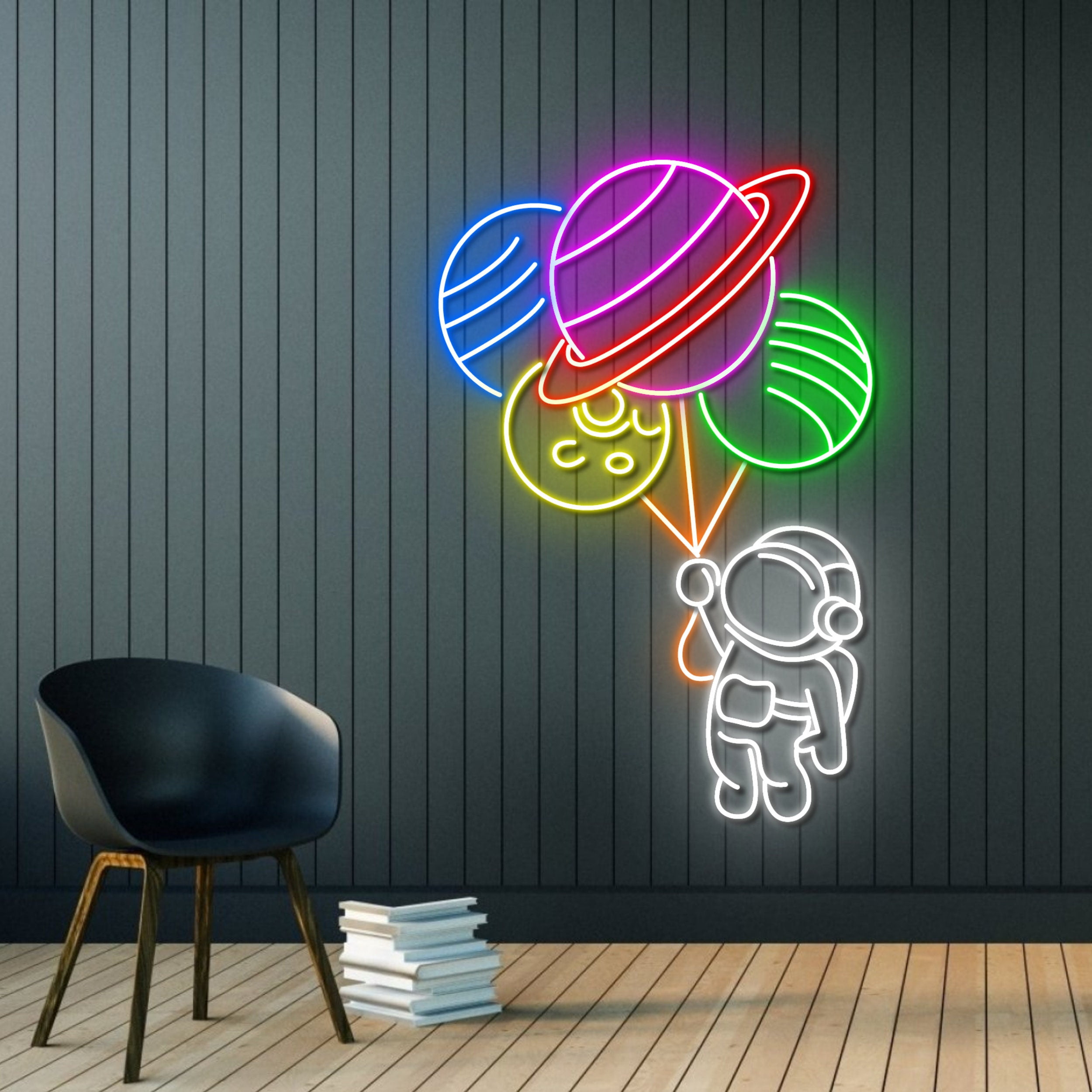 Handmadetneonsign Balloon Astronaut Neon Sign, Astronaut Led Sign ...