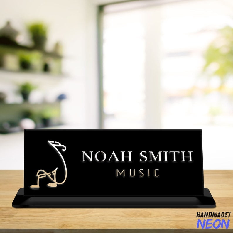 Handmadetneonsign Band Director Metal Name Plate, Musician Engraved ...