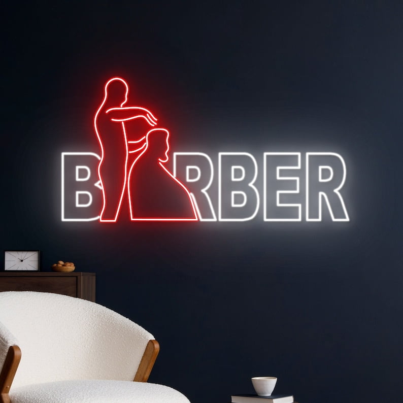 Handmadetneonsign Barber Led Sign, Barber Shop Neon Sign, Barber Led ...