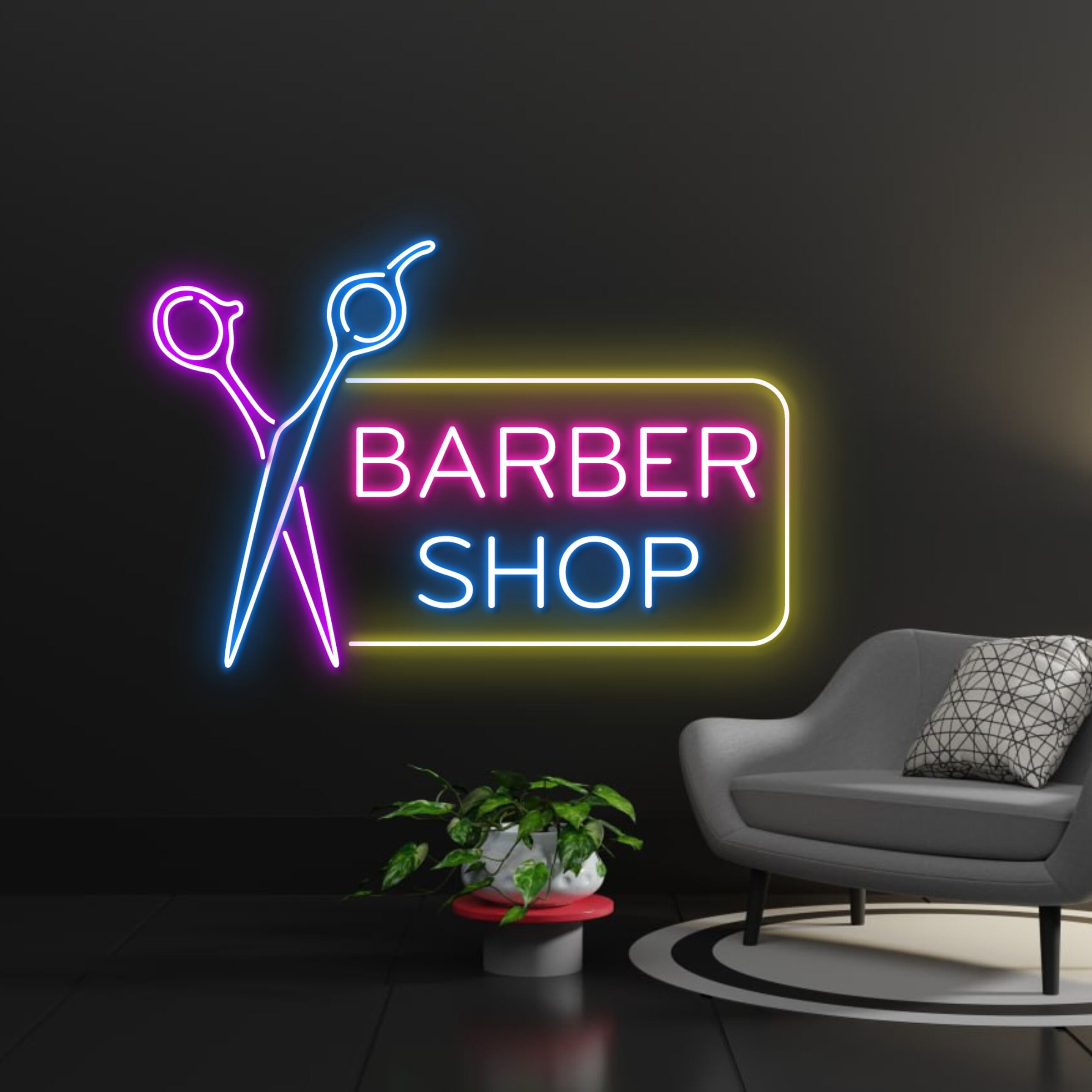 Handmadetneonsign Barber Shop Led Sign, Barber Shop Neon Sign, Wall ...