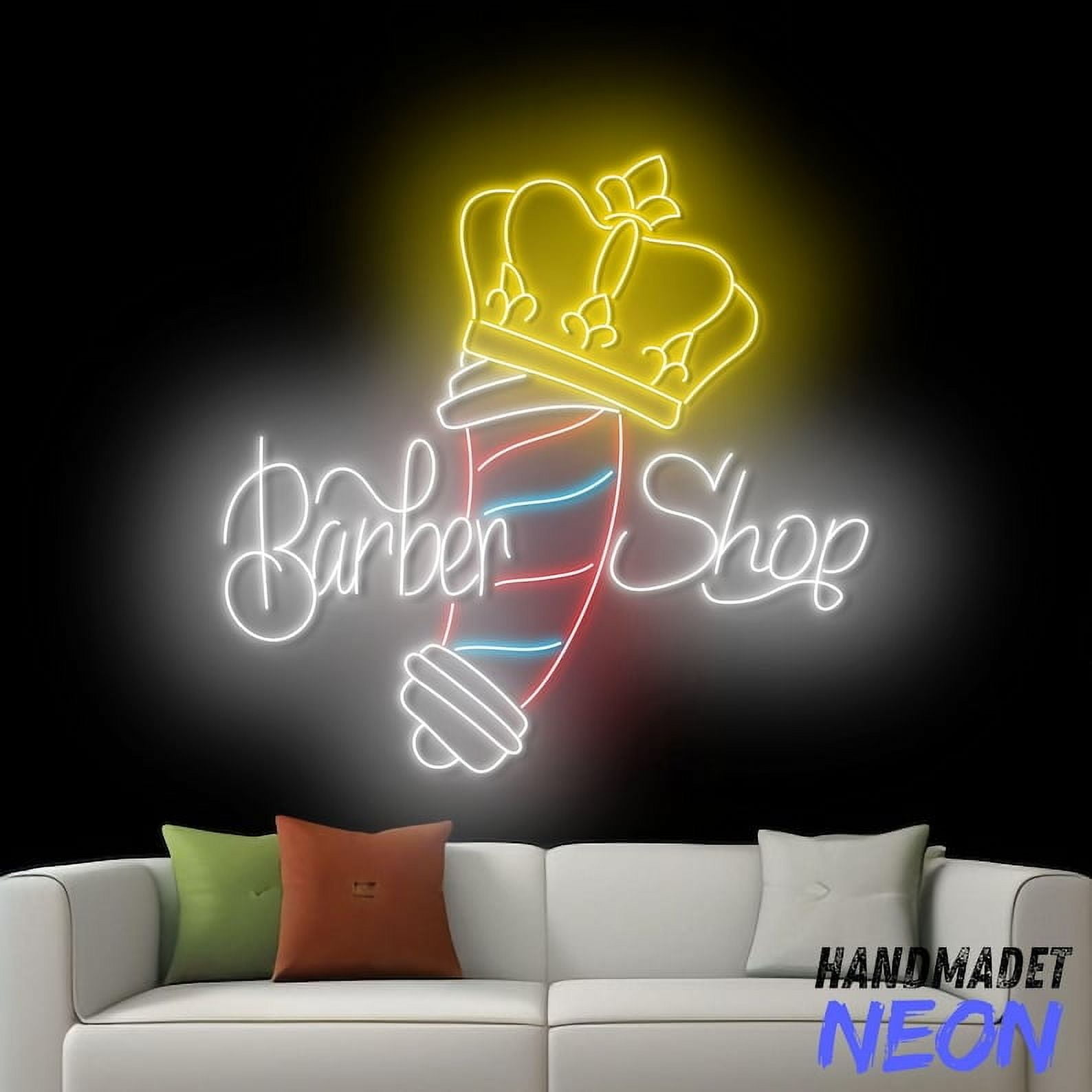 Handmadetneonsign Barber Shop Neon Sign, Barber Logo Led Sign, Baber ...