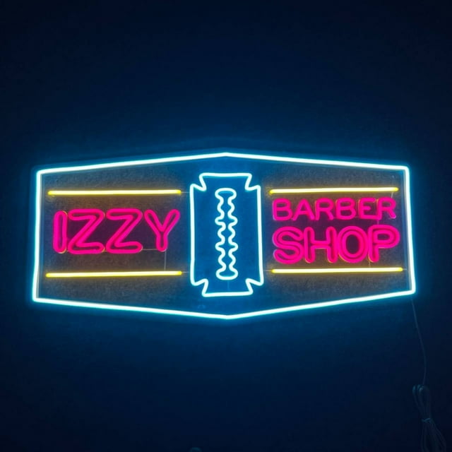 Handmadetneonsign Barber Shop Neon Sign, Barber Shop Wall Art Decor ...