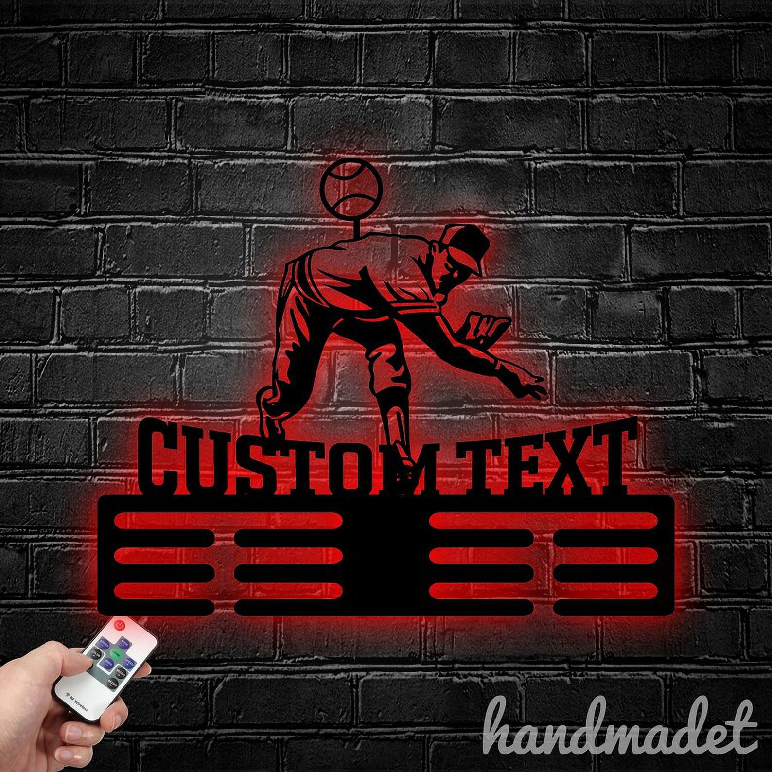 Handmadetneonsign Baseball Metal Wall Art, Baseball Metal Sign Wall ...
