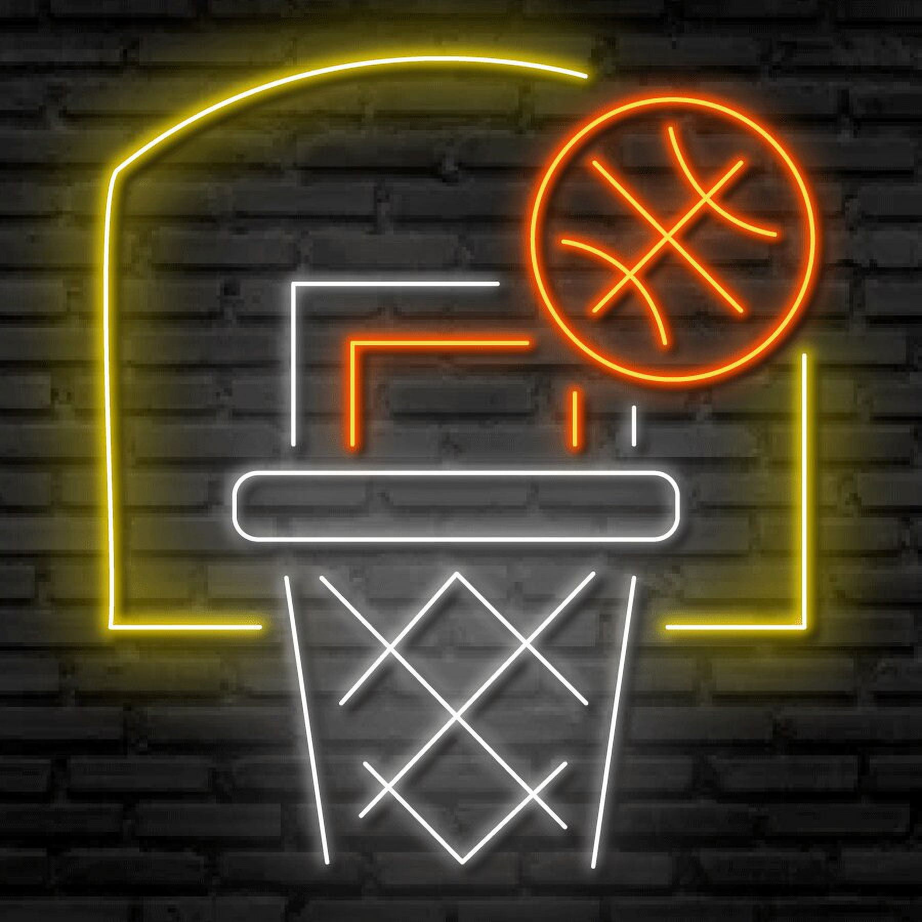 Handmadetneonsign Basketball hoop Led Sign, Basketball Neon Sign, Wall ...