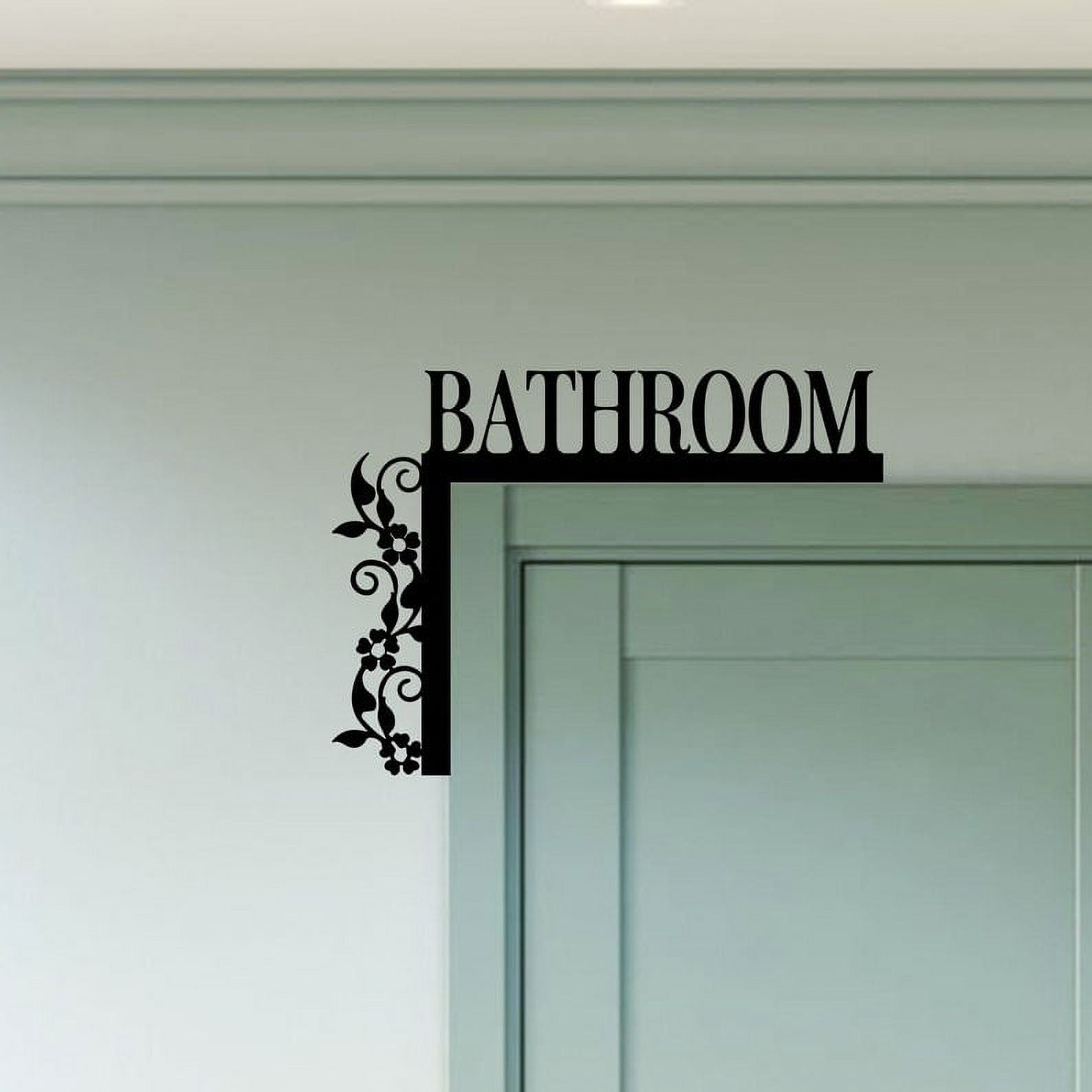 Handmadetneonsign Bathroom Door Corner Sign, Bathroom Metal Door Topper ...