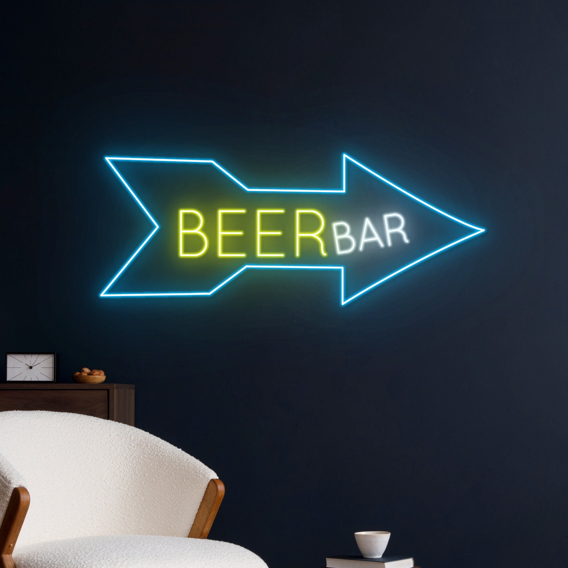 Handmadetneonsign Beer Bar Direction Arrow Right Neon Sign, Open Arrow ...