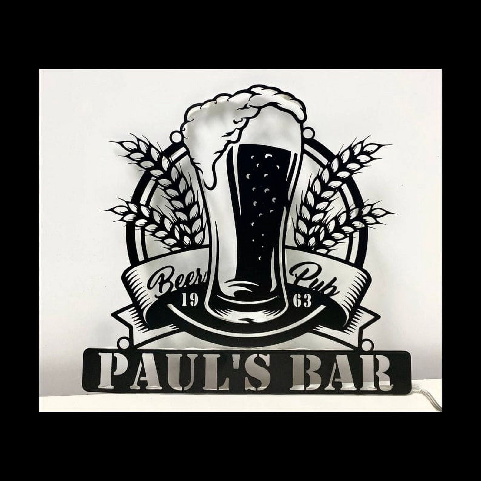 Handmadetneonsign Beer Barley Metal Wall Art Light, Beer Barley Metal ...