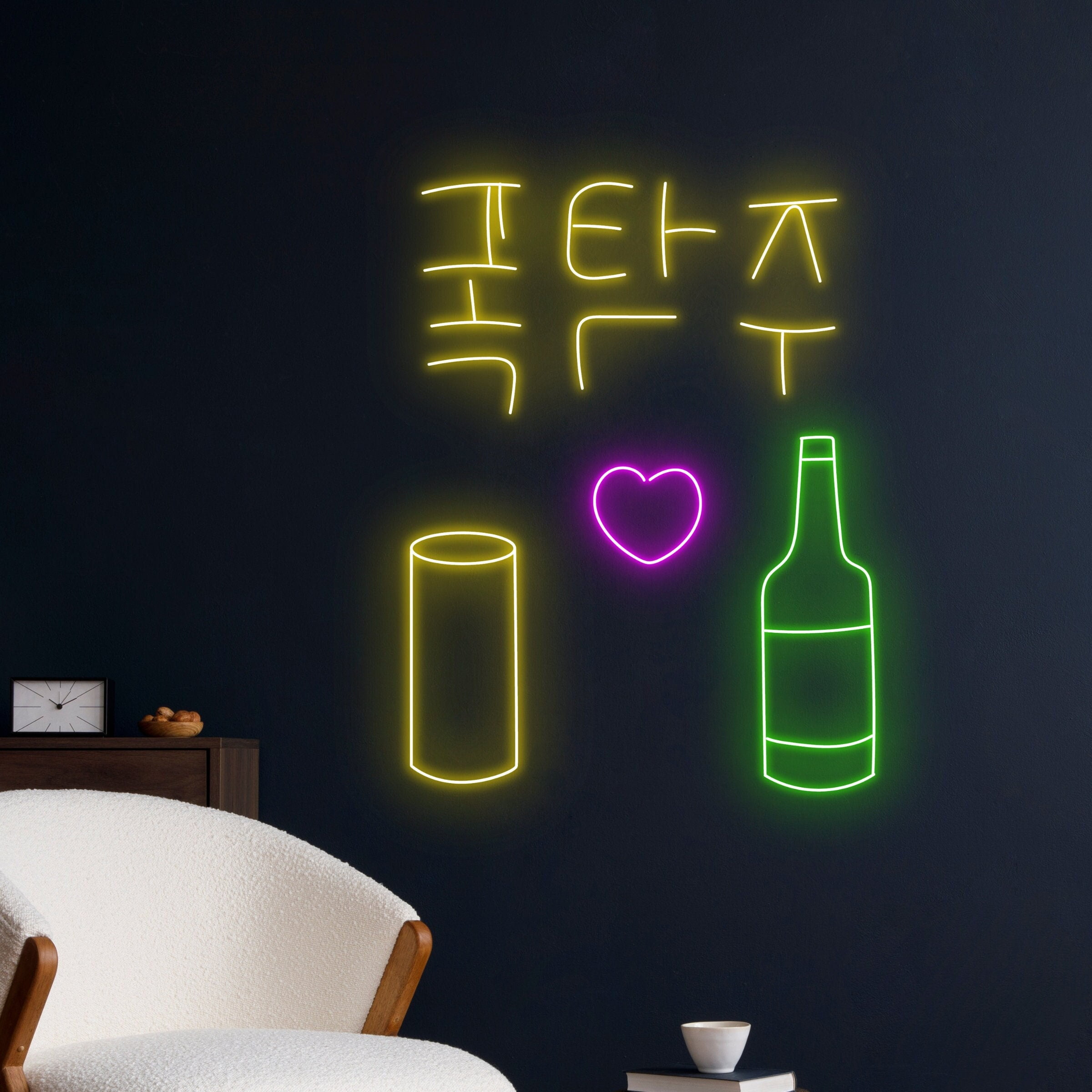 Handmadetneonsign Beer Soju Neon Sign, Soju Beer Neon Light, Soju Beer ...