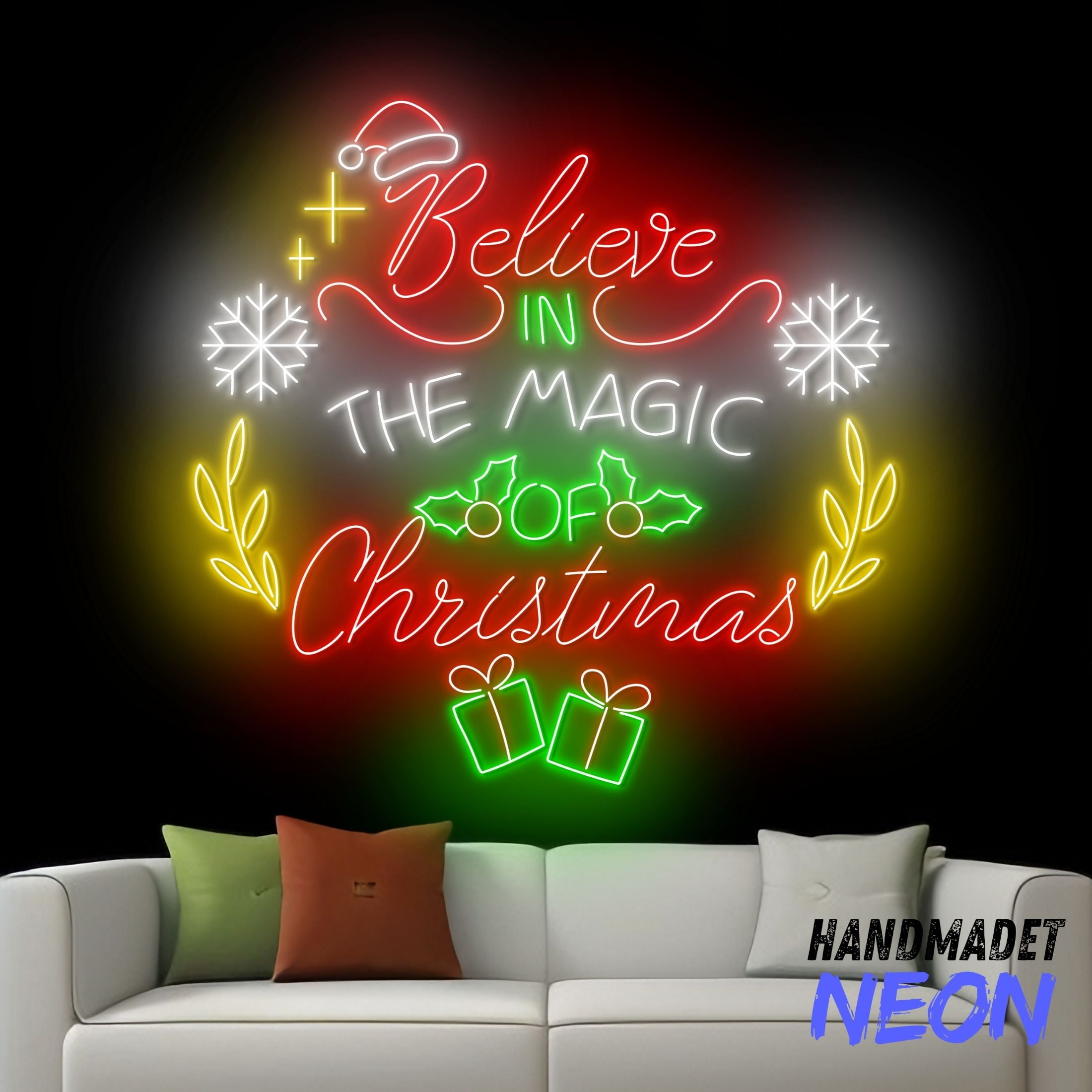 Handmadetneonsign Believe In The Magic Of Christmas Neon Sign ...
