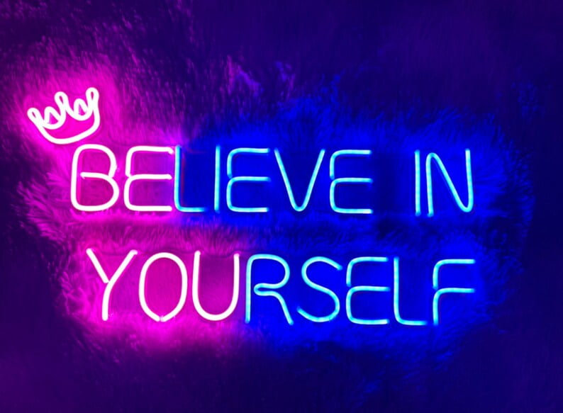 Handmadetneonsign Believe In Yourself Led Sign, Believe In Yourself Led ...