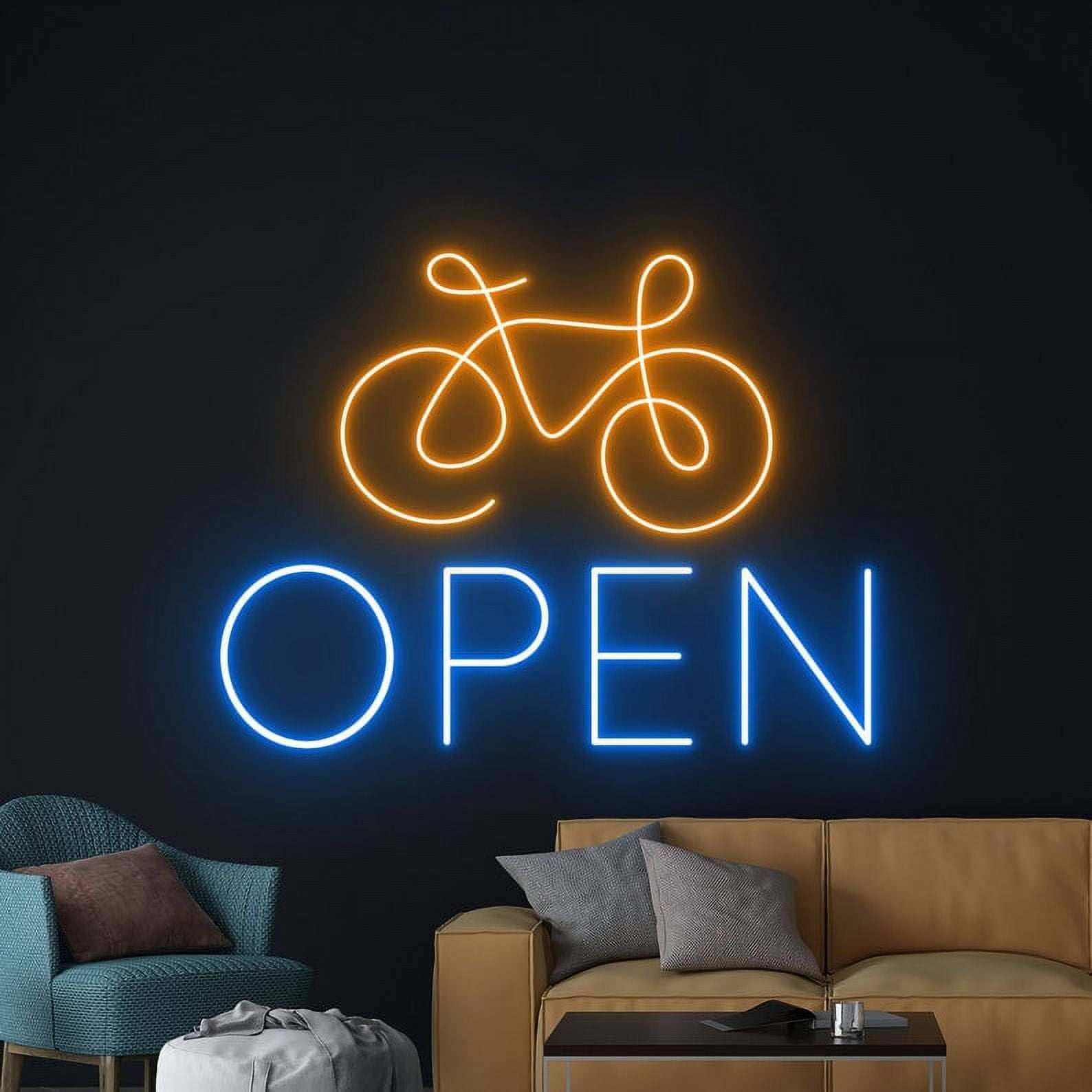 Handmadetneonsign Bicycle Neon Sign, Mountain Biking Neon Art Decor ...