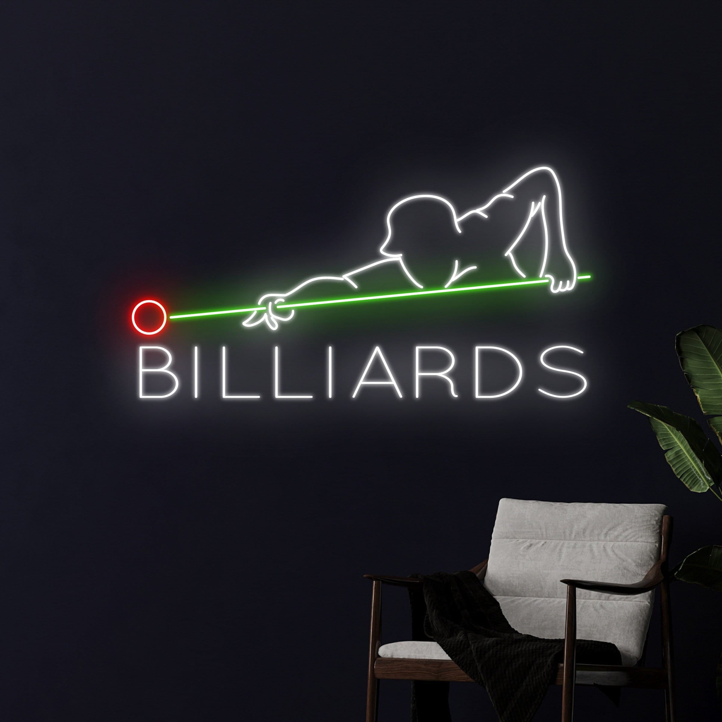 Handmadetneonsign Billiards Led Sign, Billiard Neon Sign, Billiards ...