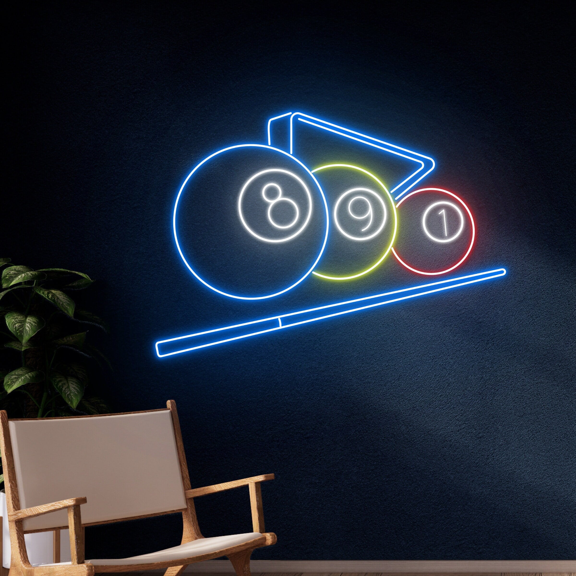 Handmadetneonsign Billiards Led Sign, Billiard Neon Sign, Billiards ...