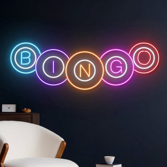 Handmadetneonsign Bingo Led Sign, Bingo Led Lights, Bingo Neon Sign ...