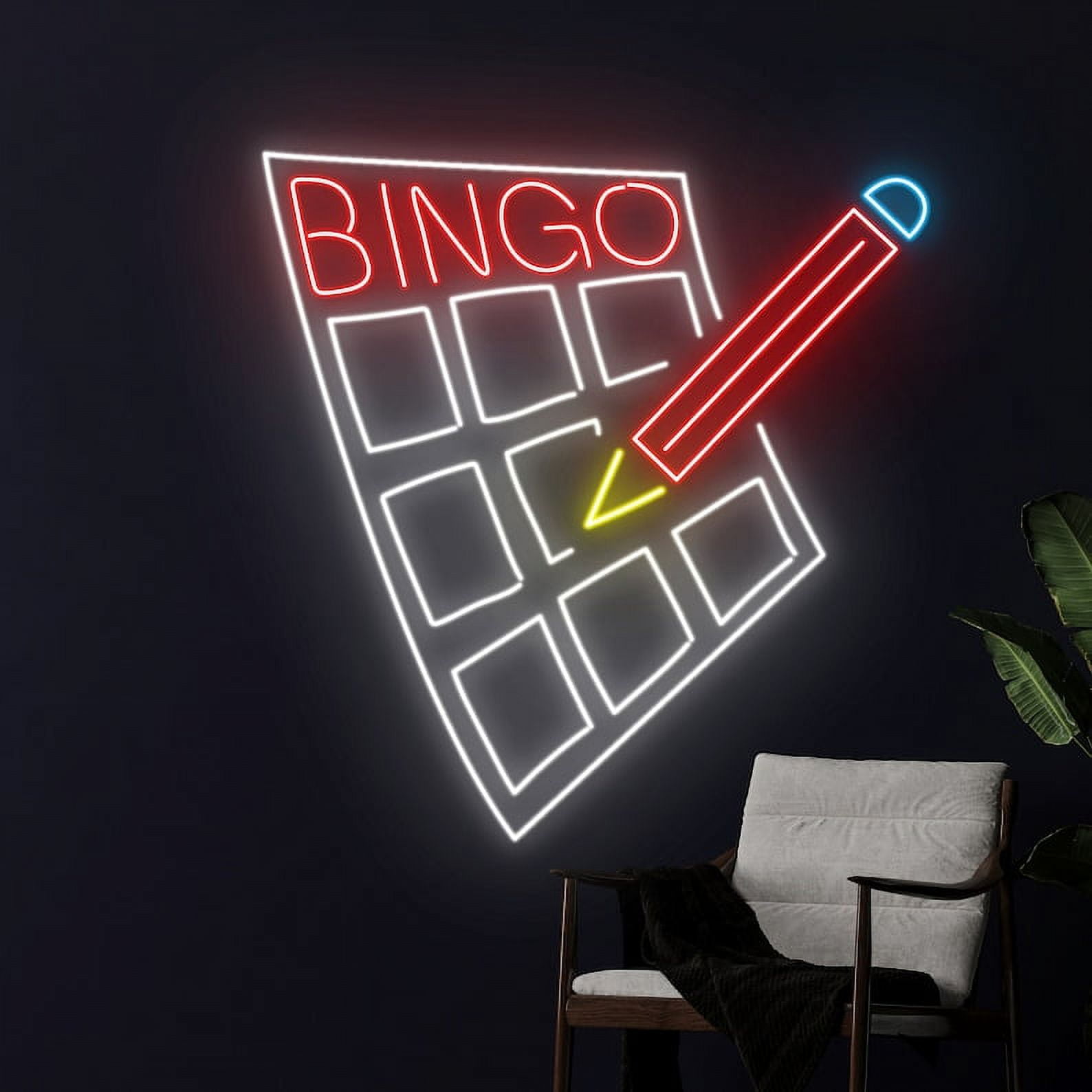Handmadetneonsign Bingo Led Sign, Bingo Led Lights, Bingo Neon Sign ...