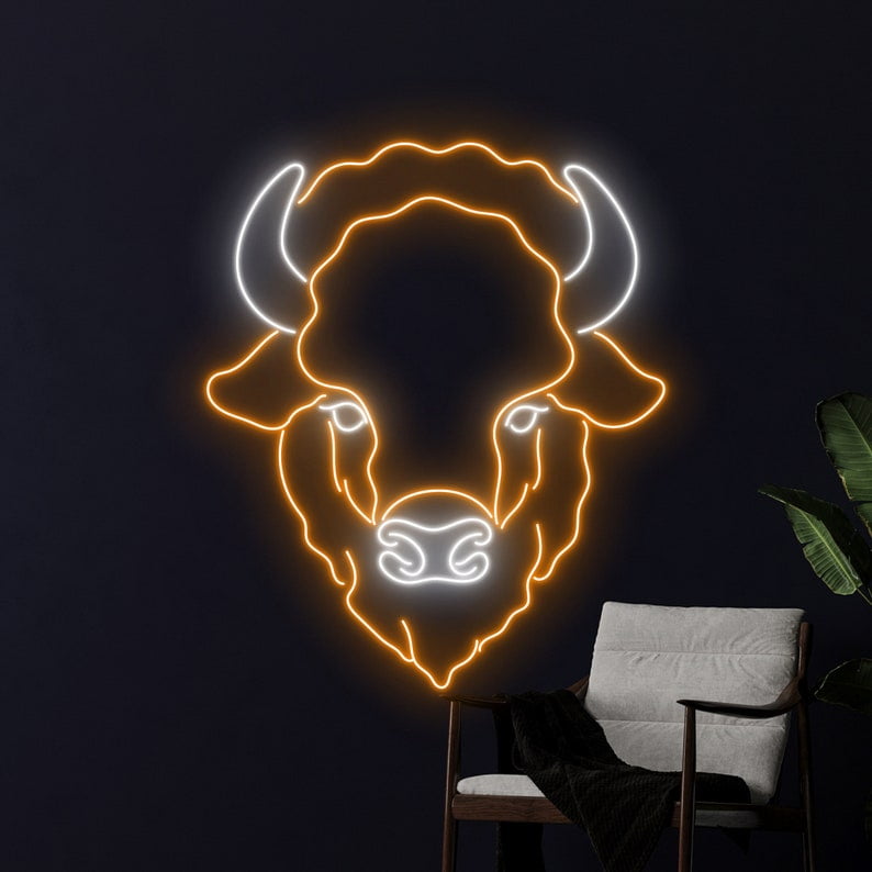 Handmadetneonsign Bison Led Sign, Bison Led Lights, Bison Lovers Neon ...