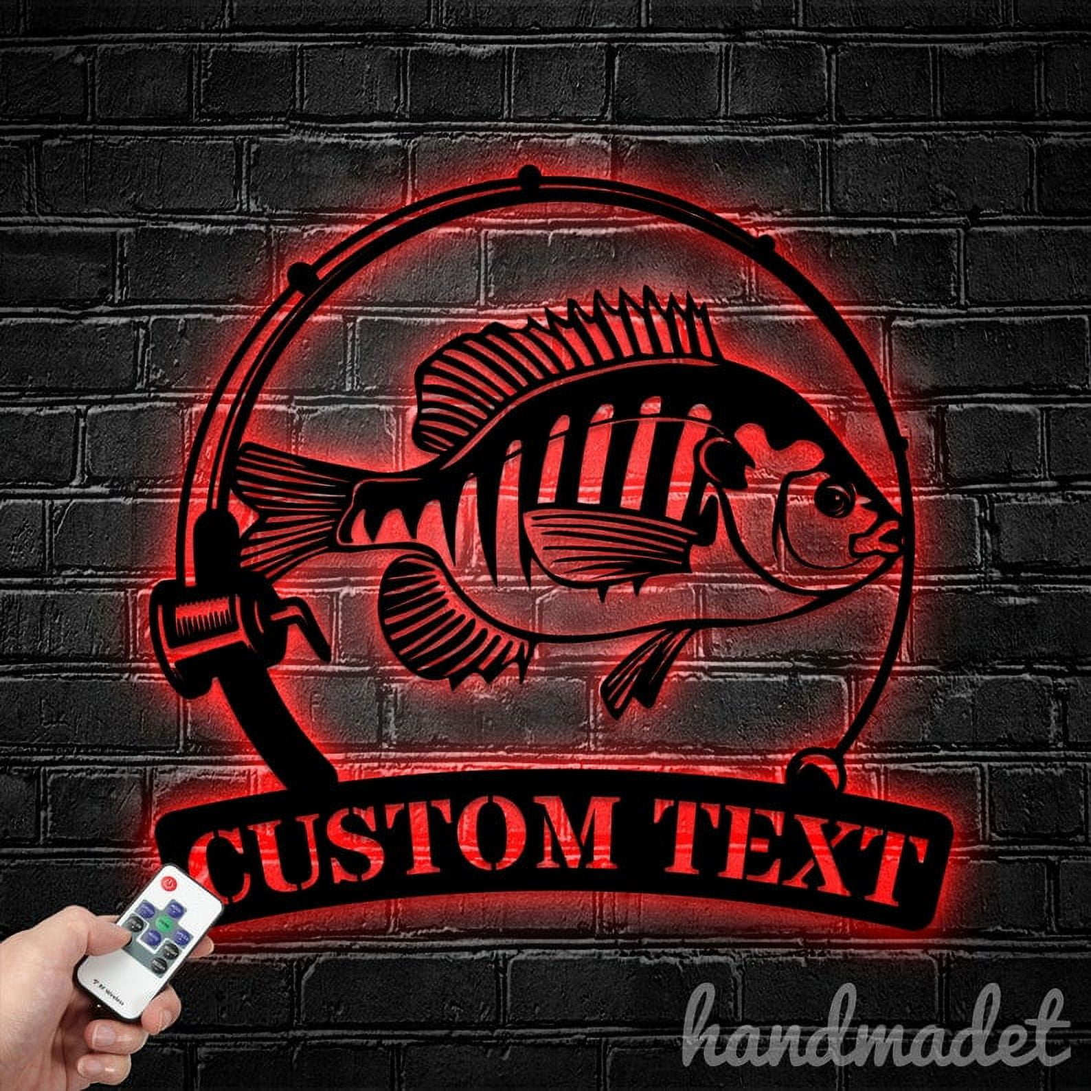 Handmadetneonsign Bluegill Fish Metal Wall Art Light, Fish Metal Sign ...