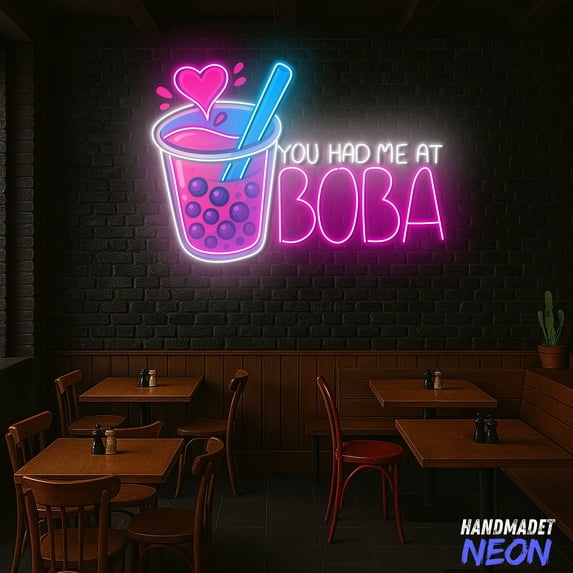 Handmadetneonsign Boba Tea Neon Sign, Milk Tea Shop Decor, Boba Tea ...