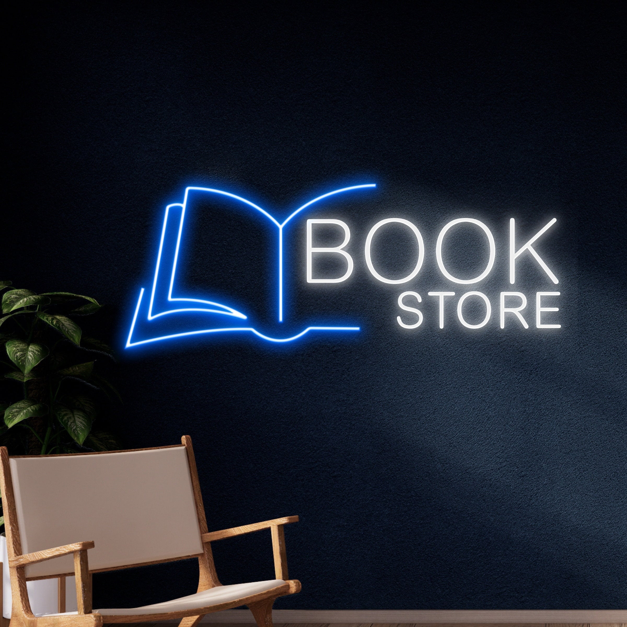 Handmadetneonsign Book Store Neon Sign, Book Shop Neon Light, Bookworm ...