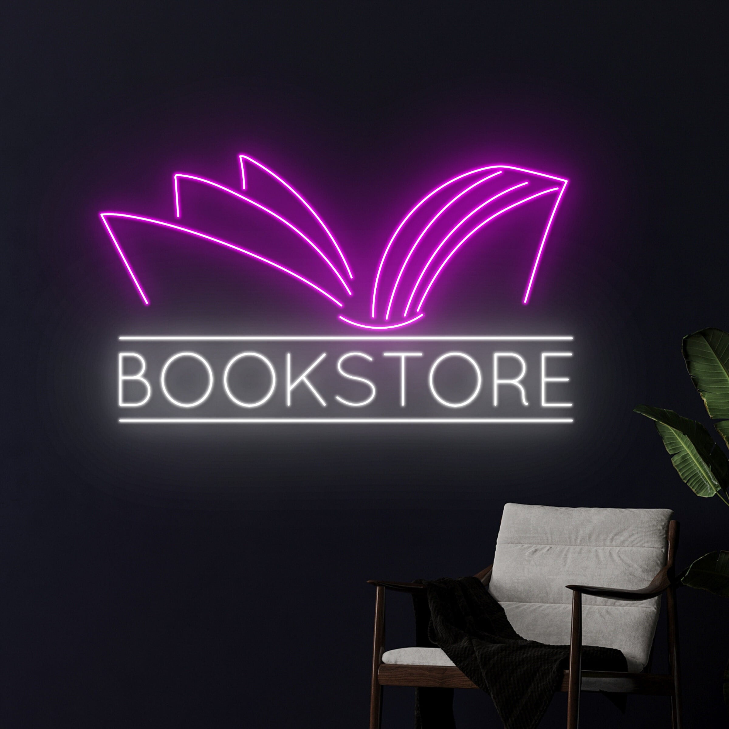 Handmadetneonsign Book Store Neon Sign, Book Shop Neon Light, Bookworm ...