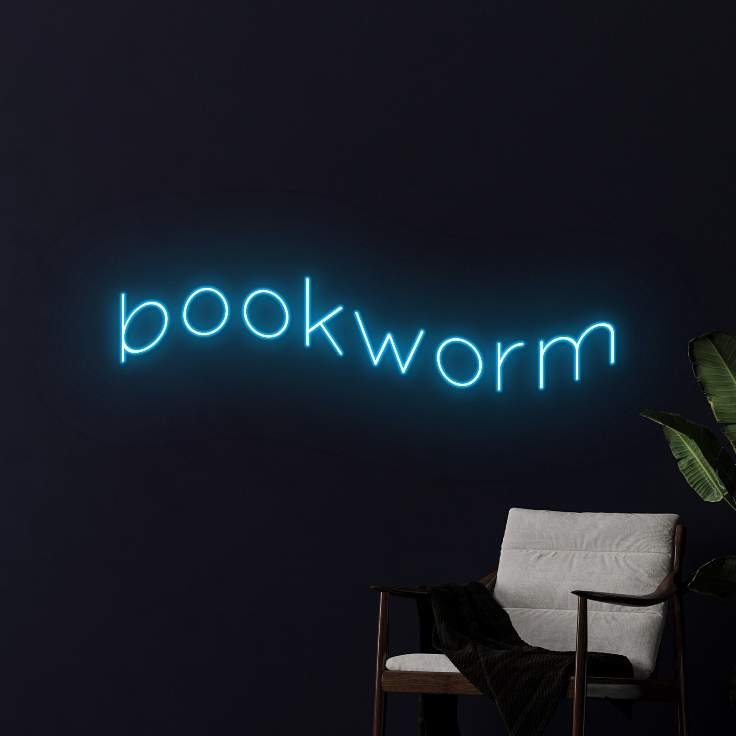 Handmadetneonsign Book Worm Neon Light, Personalized Quote Name Neon ...
