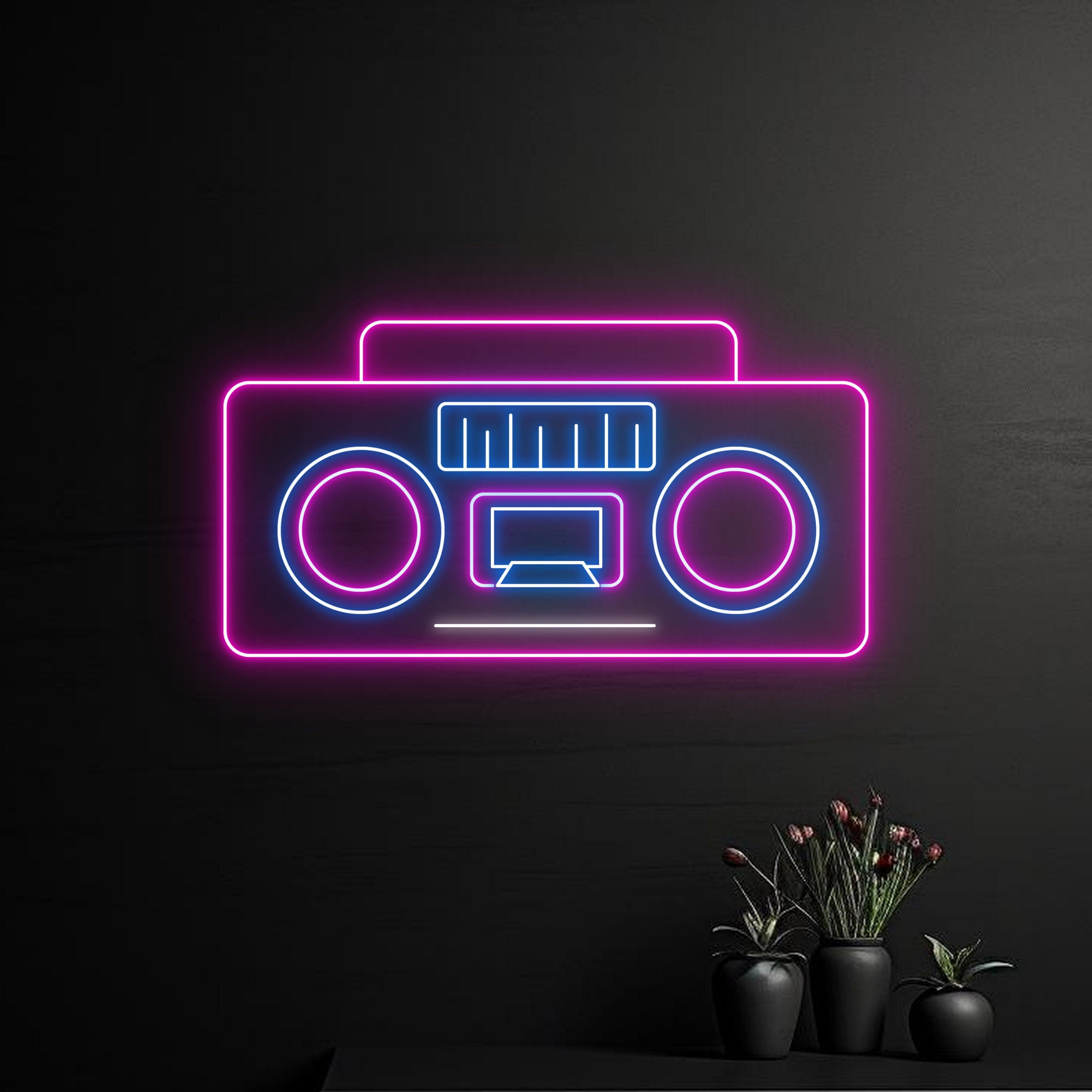 Handmadetneonsign Boombox Neon Sign, Tape Recorder Led Sign, Music ...