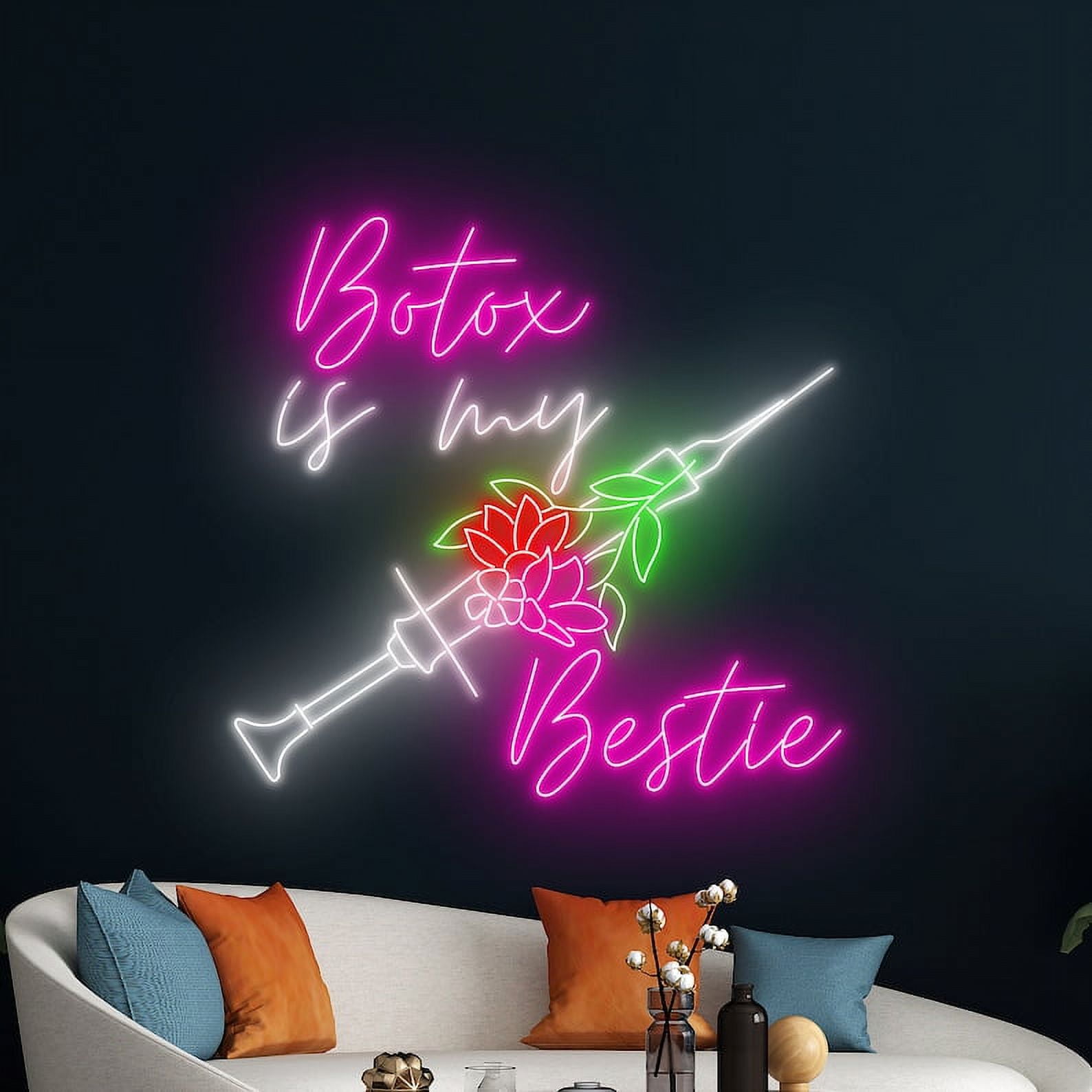 Handmadetneonsign Botox Is My Bestie Wall Art, Botox Filler Wall Decor ...