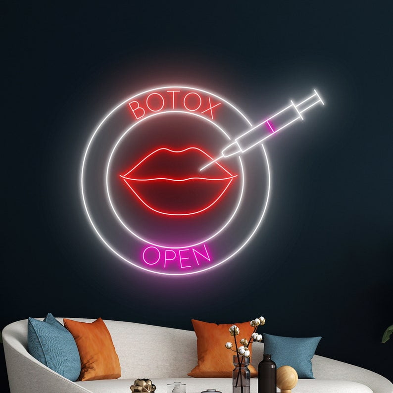 Handmadetneonsign Botox Open Neon Sign, Botox Filler Led Sign, Botox ...