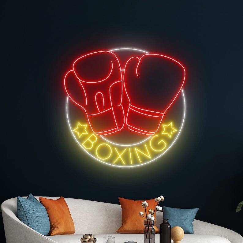 Handmadetneonsign Boxing Neon Sign, Boxing Gloves Led Sign, Boxing ...