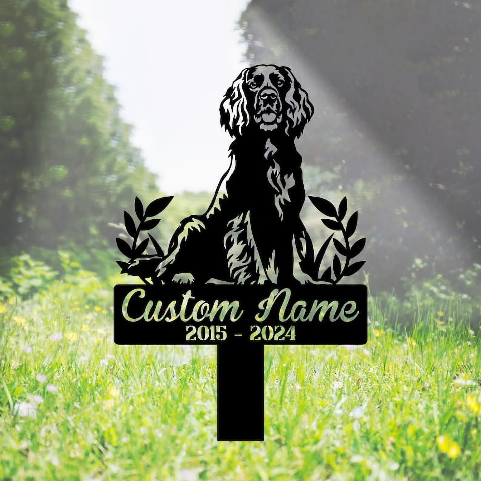 Handmadetneonsign Boykin Spaniel Memorial Metal With Stake, Boykin ...