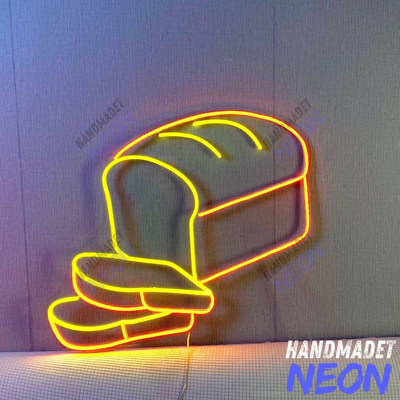 Handmadetneonsign Bread Neon Sign, Custom Bread LED Wall Light for ...