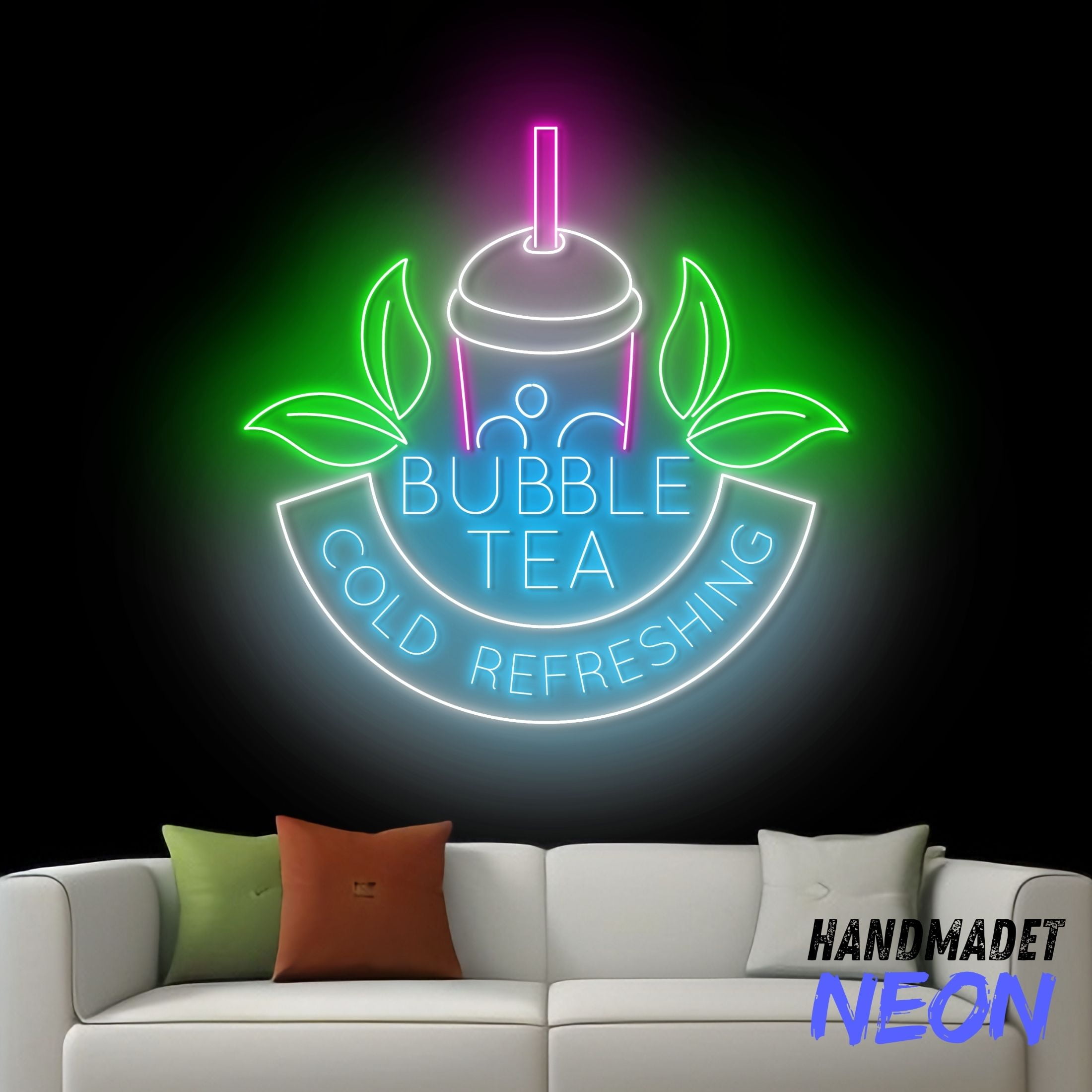Handmadetneonsign Bubble Tea Neon Sign, Bubble Tea Open Led Sign ...