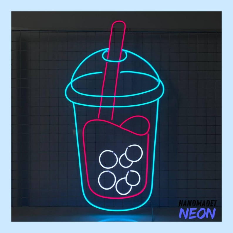 Handmadetneonsign Bubble Tea Neon Sign, Milk Tea Led Sign, Boba Tea ...