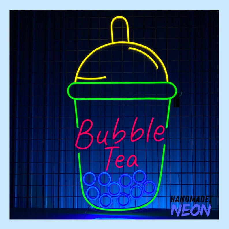 Handmadetneonsign Bubble Tea Neon Sign, Milk Tea Led Sign, Drink Shop ...