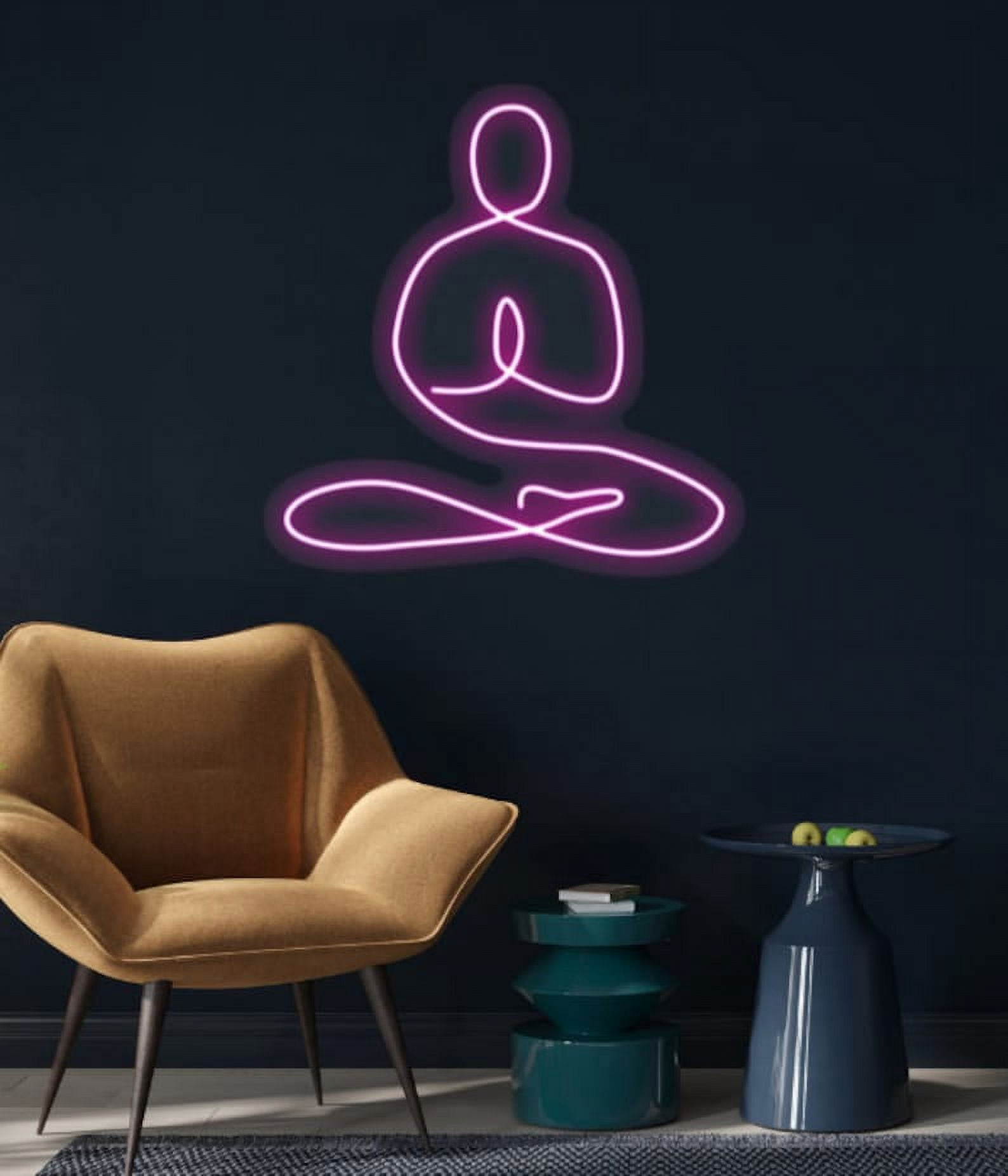 Handmadetneonsign Buddha neon sign, Yoga led decor, Buddhist God led ...