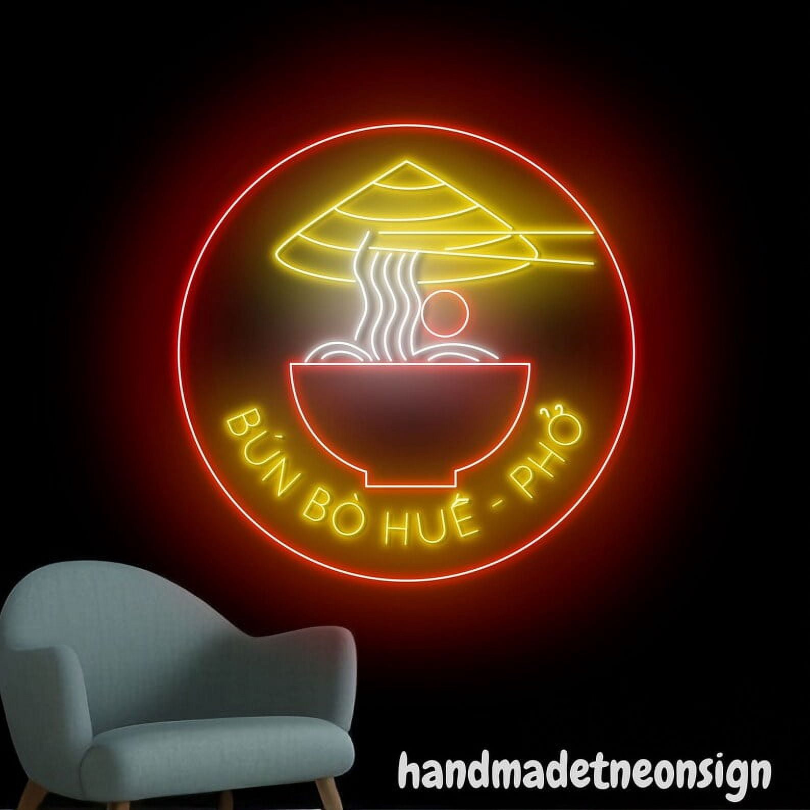 Handmadetneonsign Bun Bo Hue Pho Neon Sign, Vietnam Food Wall Art Light ...