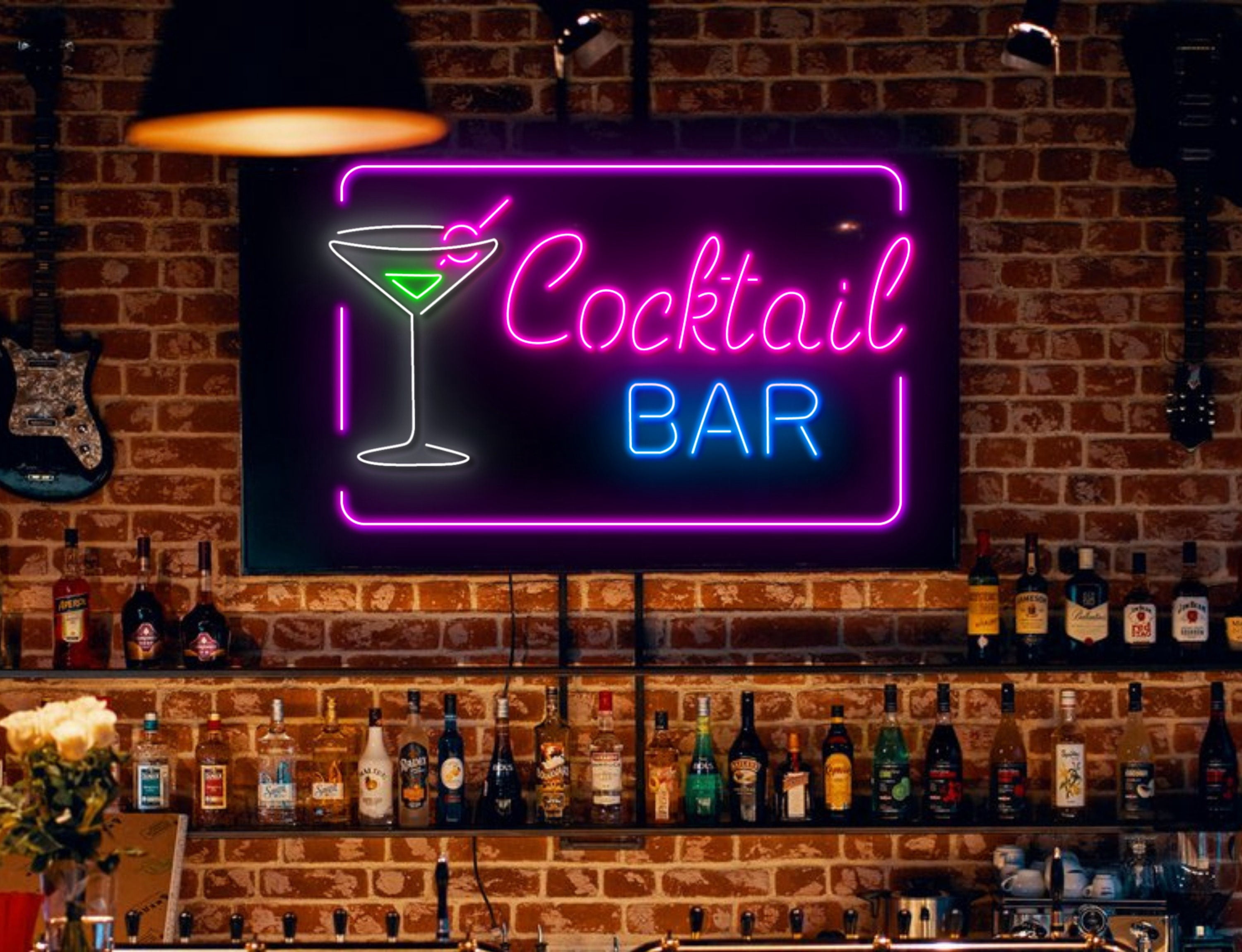 Handmadetneonsign Business decoration custom neon bar signs, Cocktail ...