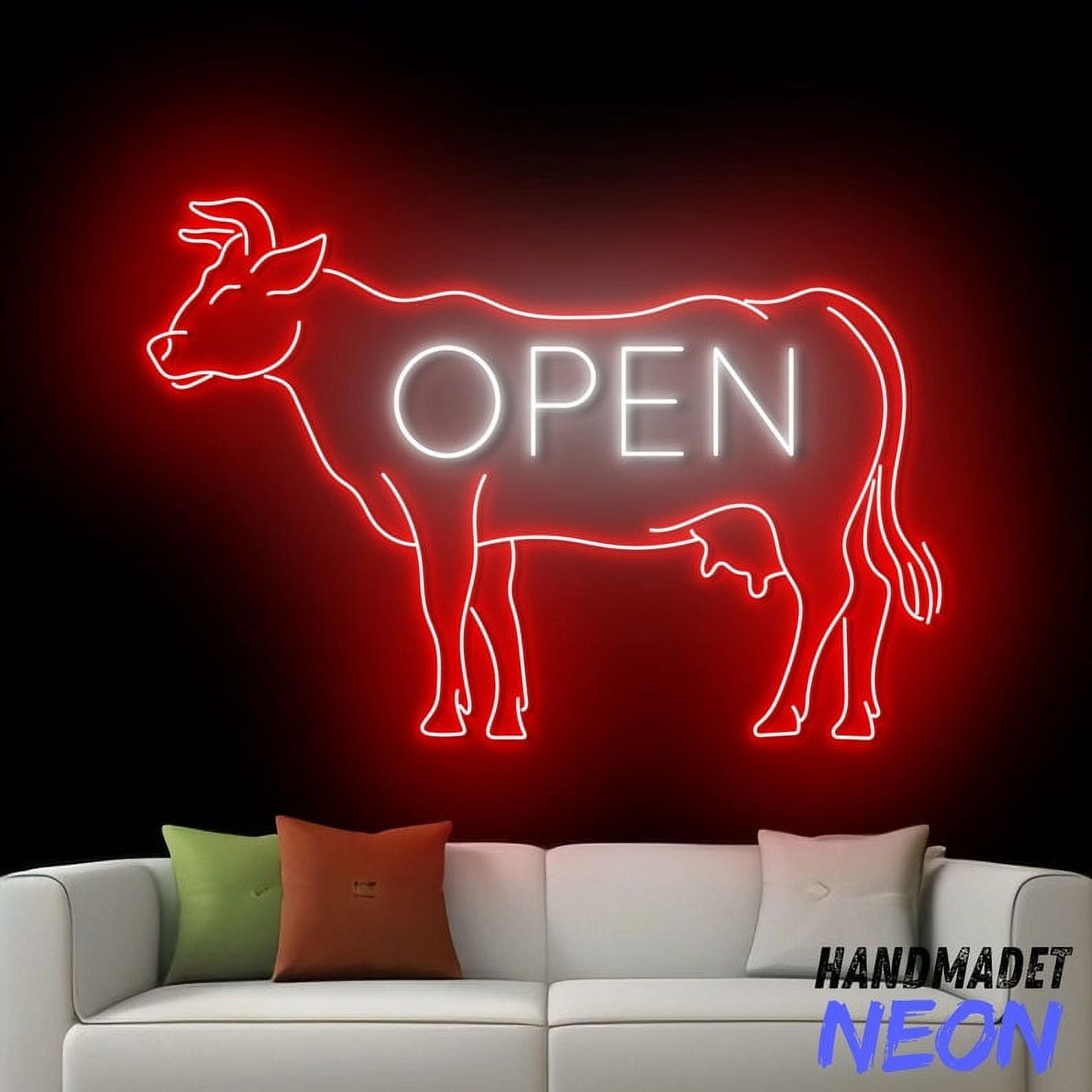 Handmadetneonsign Butcher Neon Sign, Butchery Wall Art, Butcher Home ...