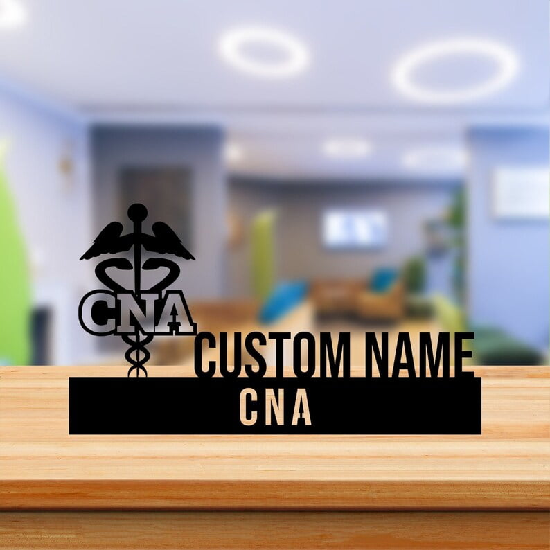 Handmadetneonsign CNA Doctor Metal Nameplate, CNA Doctor Desk Nameplate ...